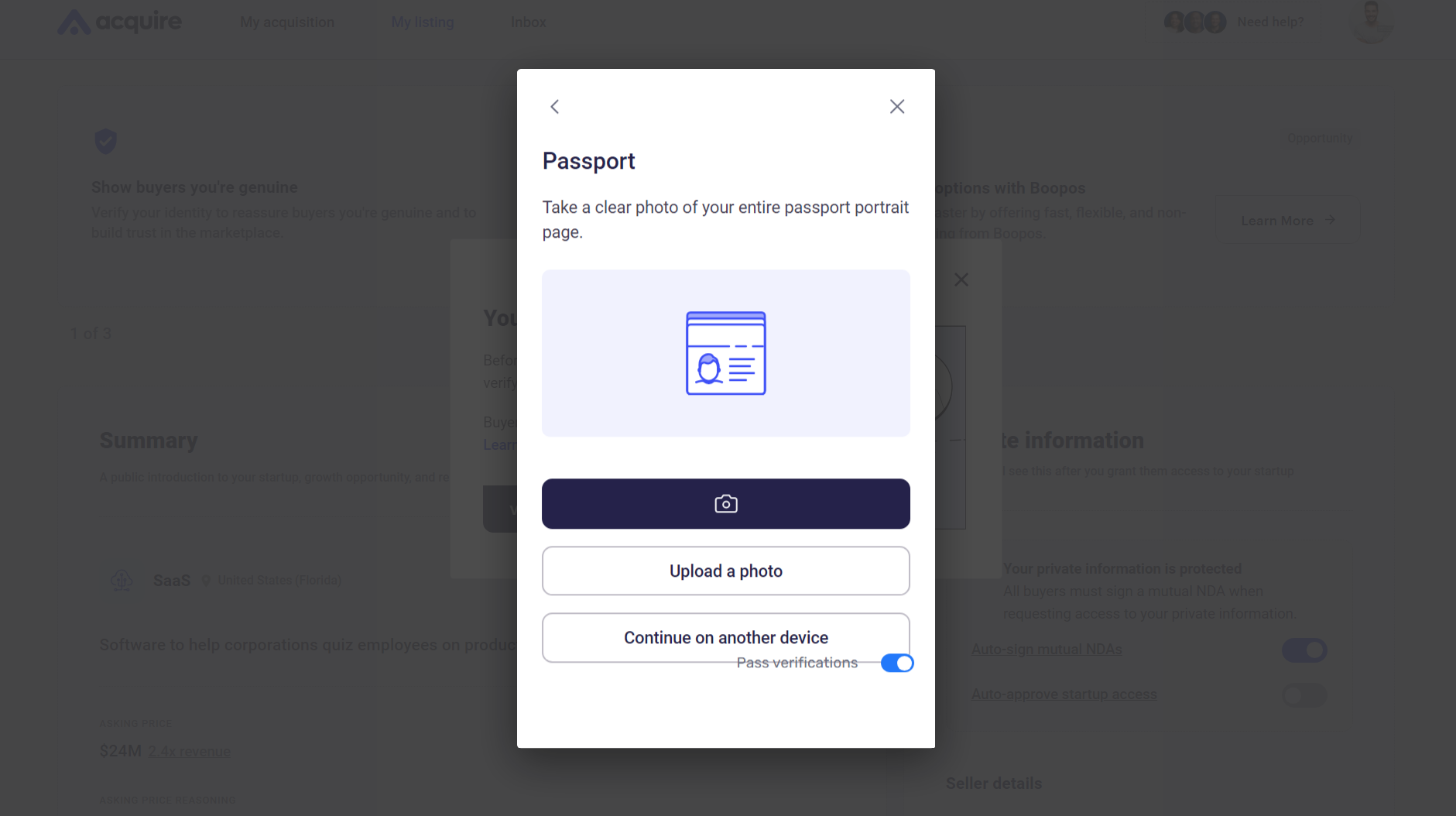 How do I verify my identity?