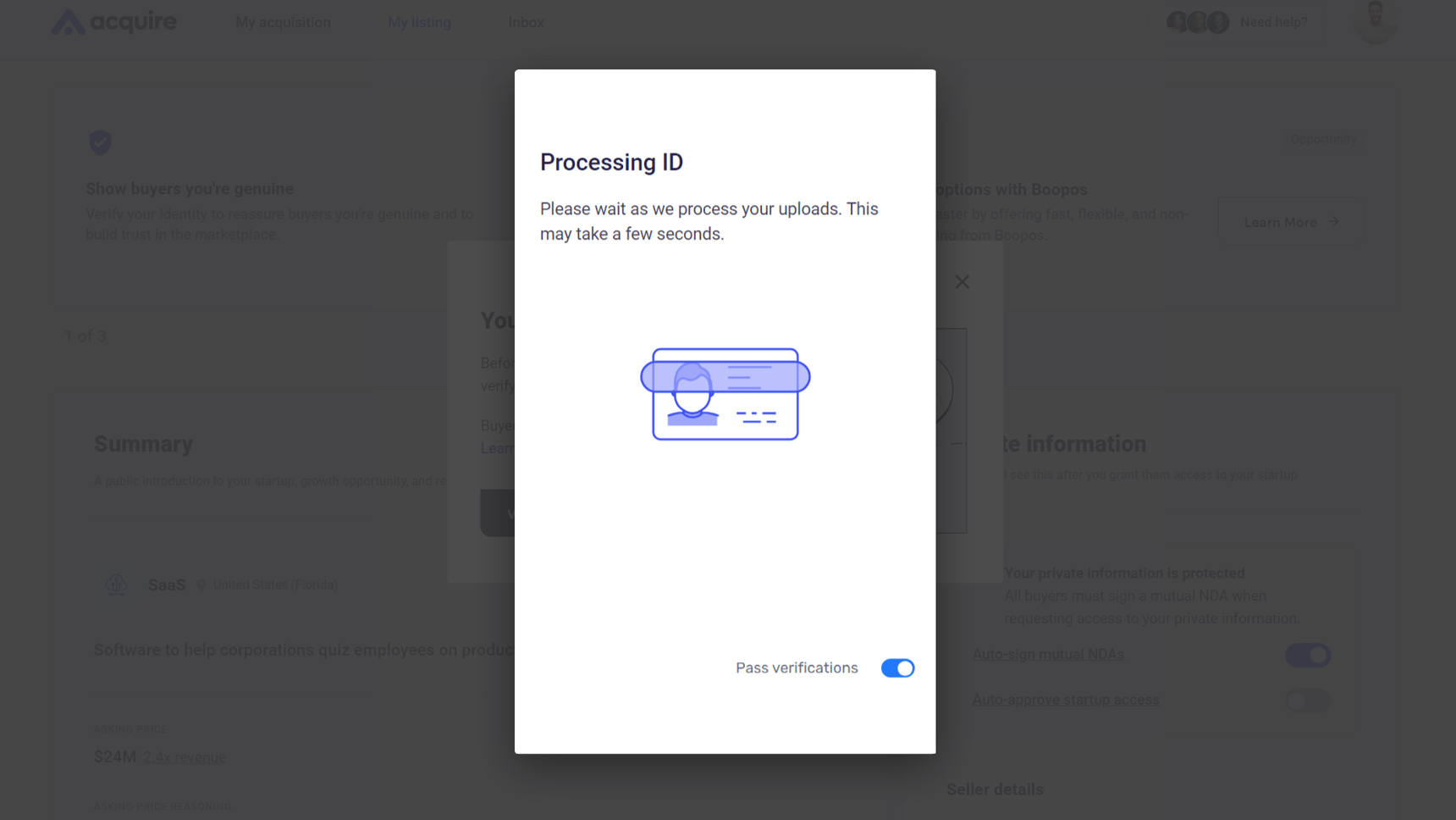 How do I verify my identity?