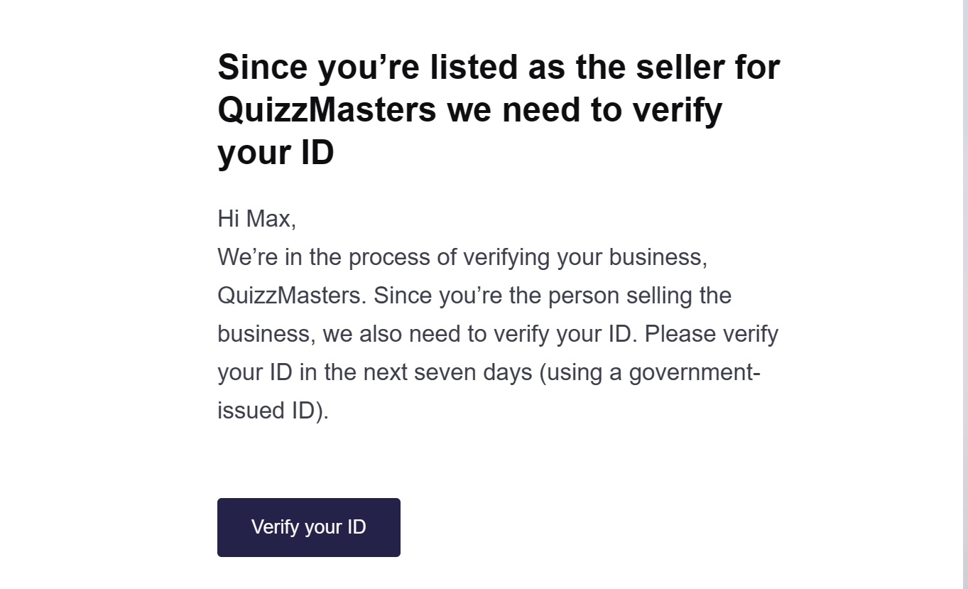 How do I verify my identity?