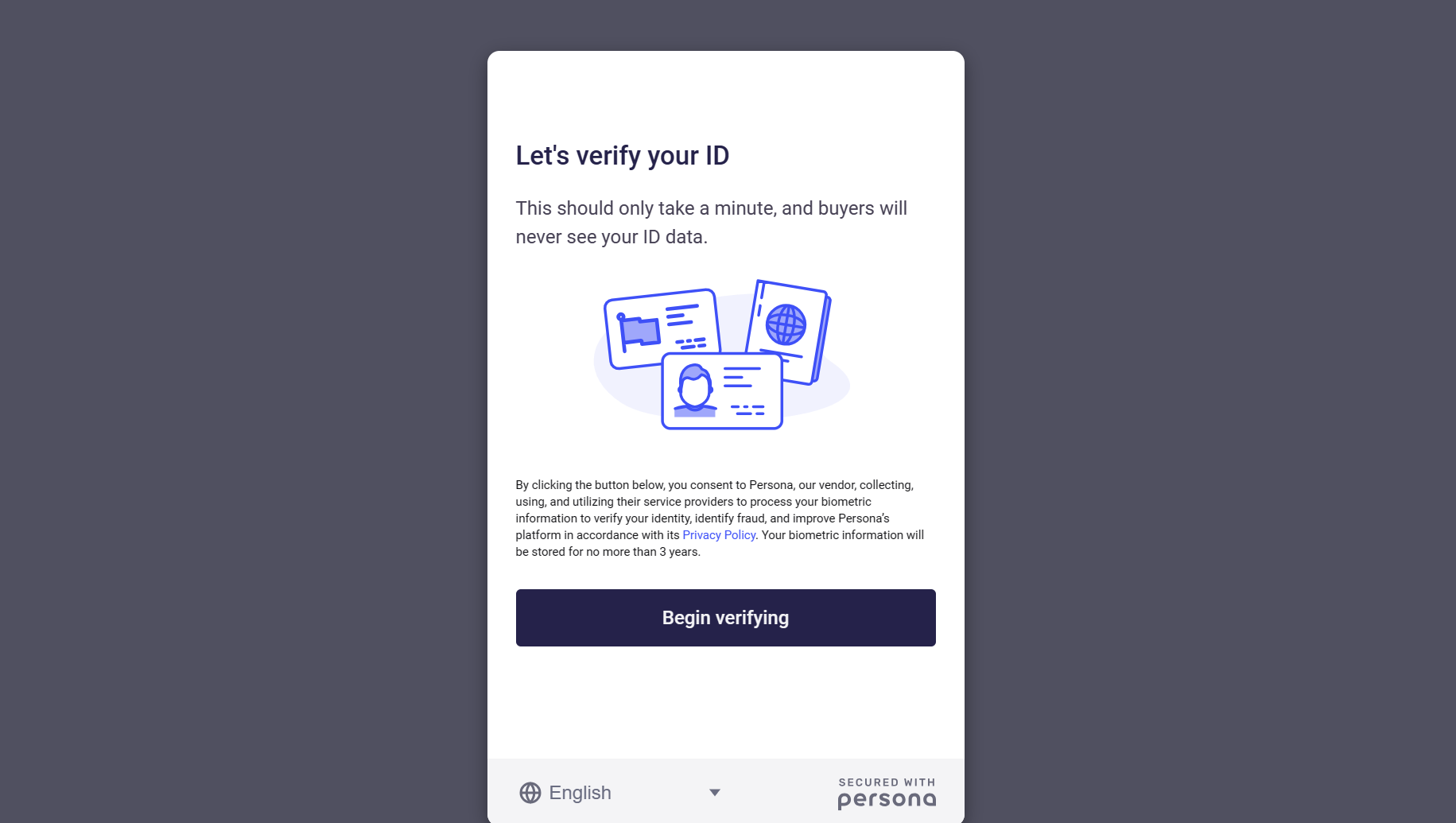 How do I verify my identity?