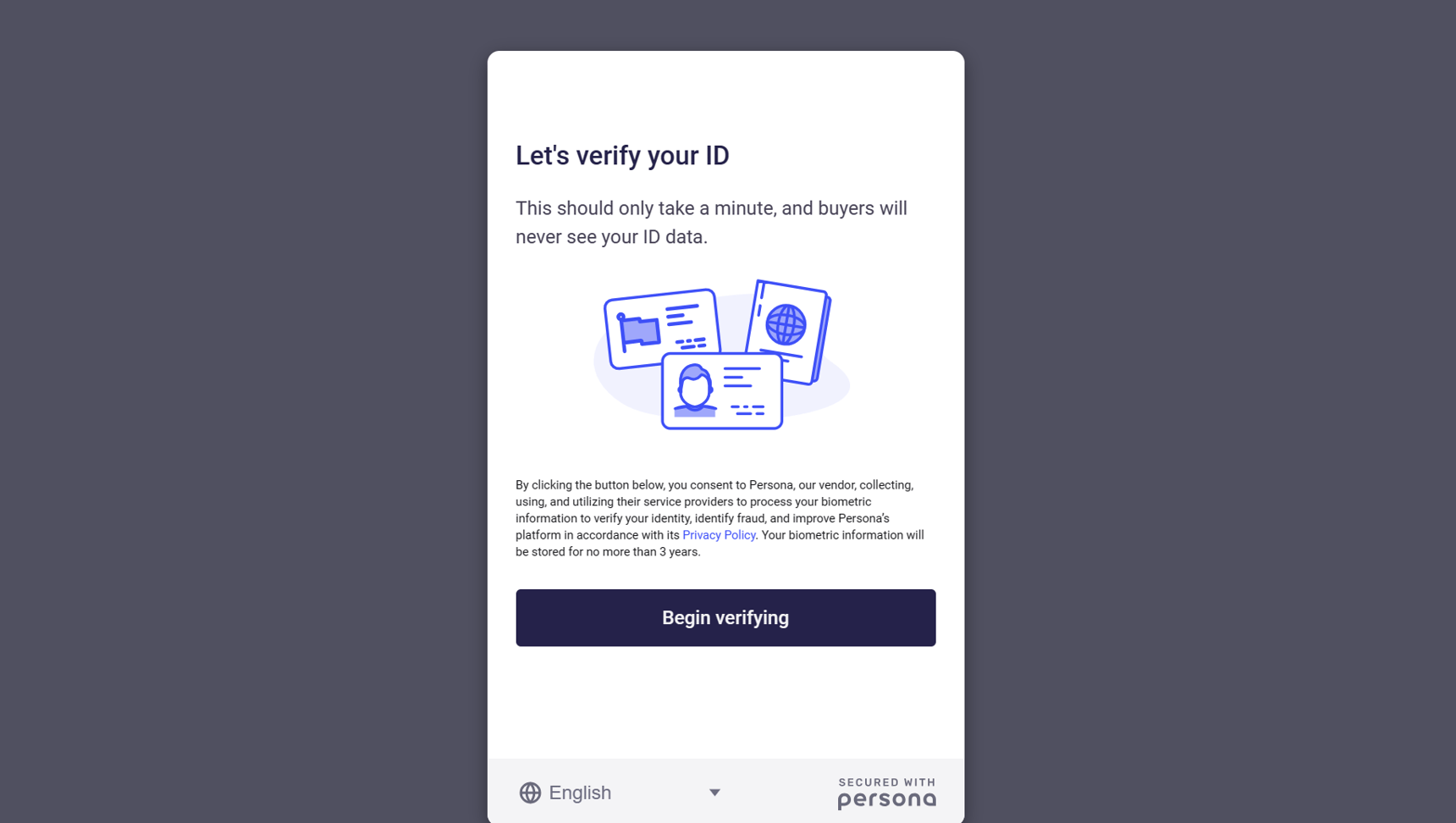 How do I verify my identity?