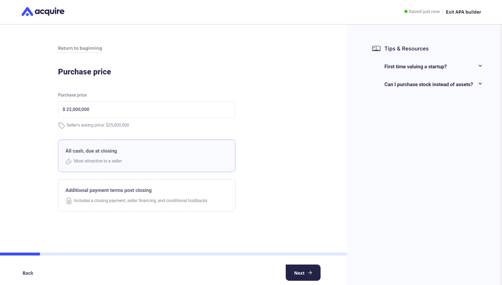 How to use the APA builder
