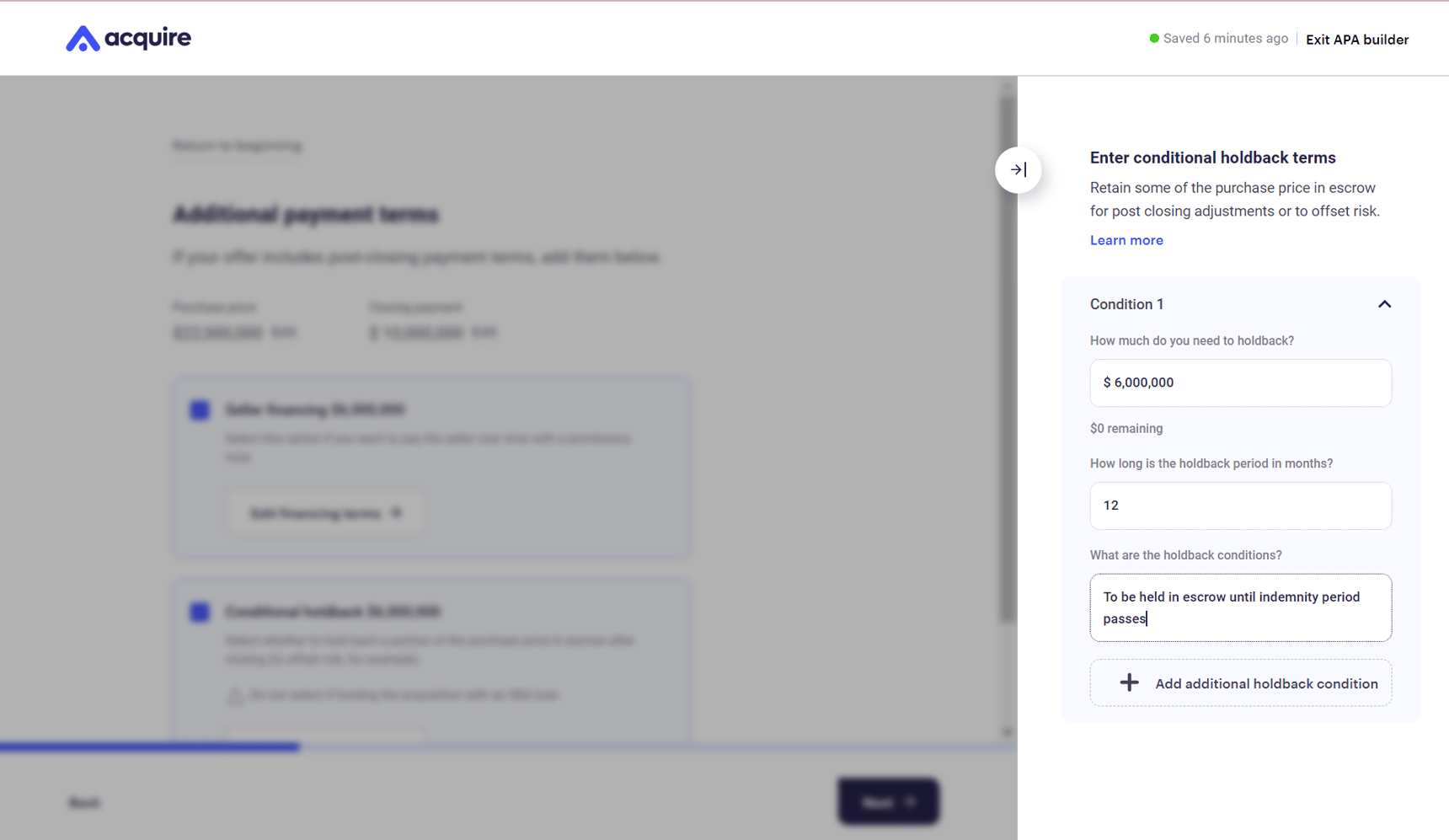 How to use the APA builder