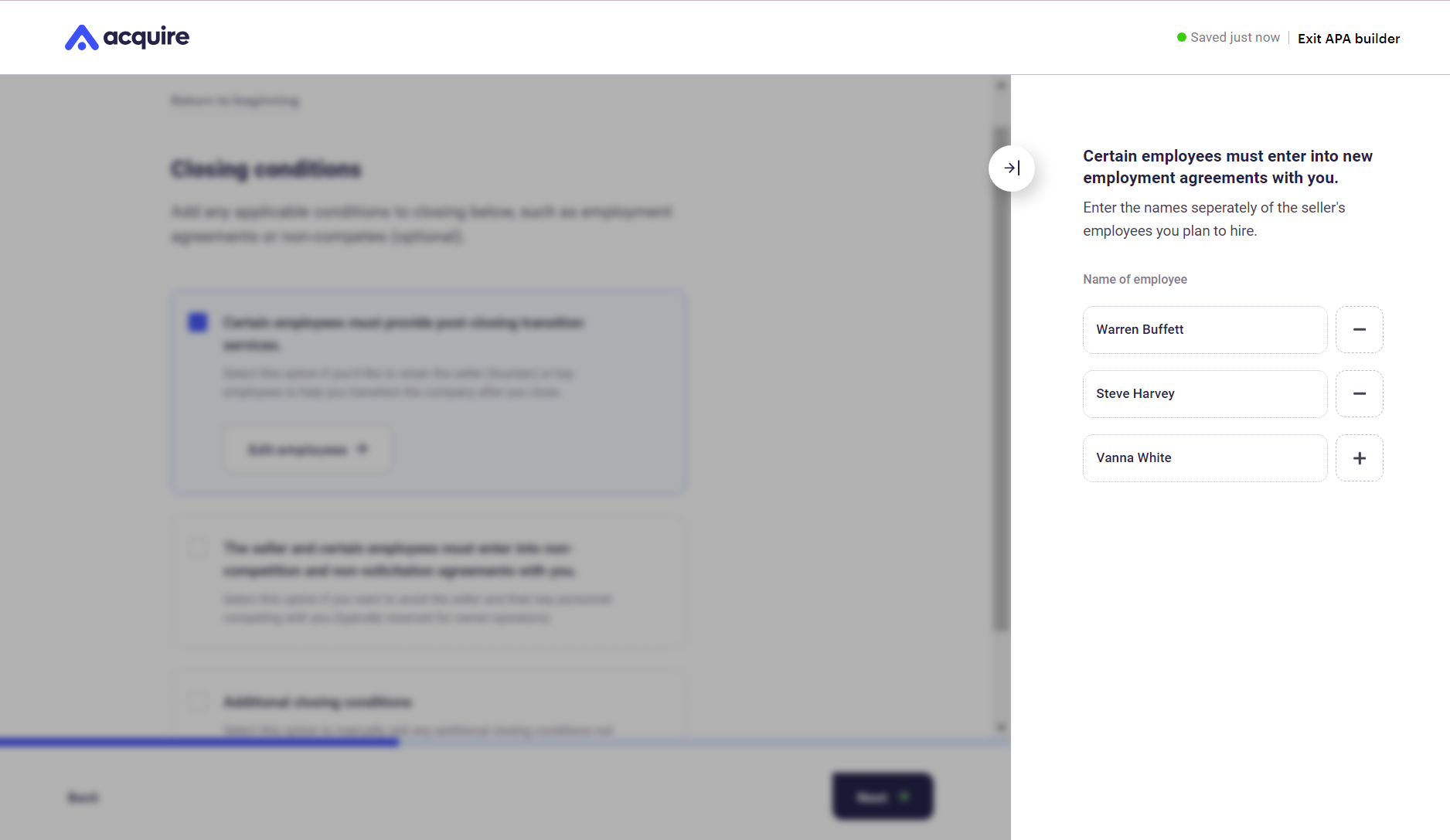 How to use the APA builder