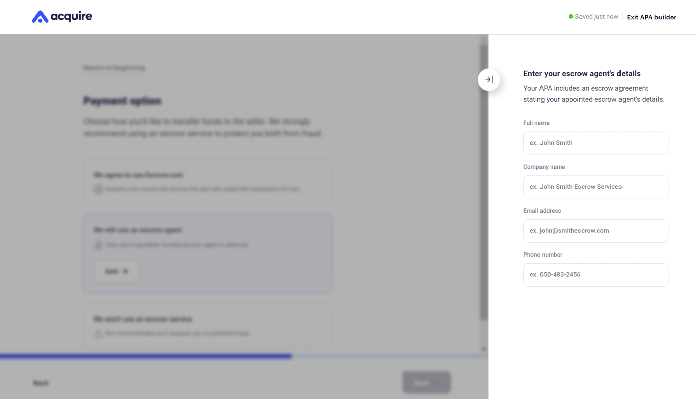 How to use the APA builder