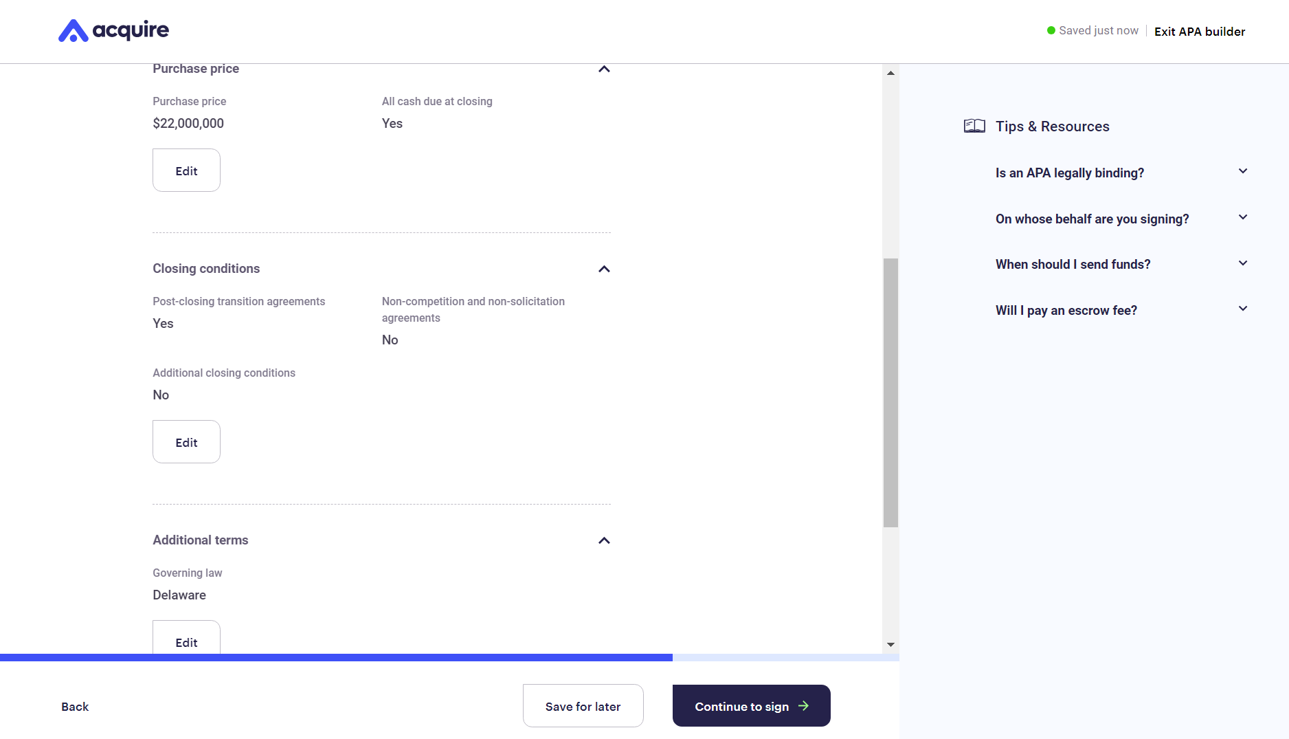 How to use the APA builder