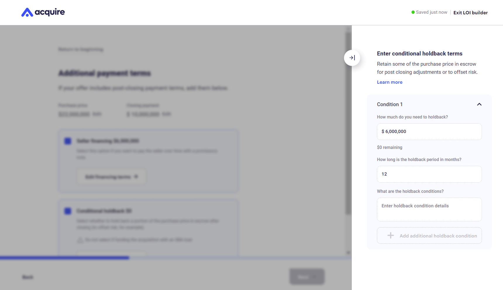 How to use the LOI builder